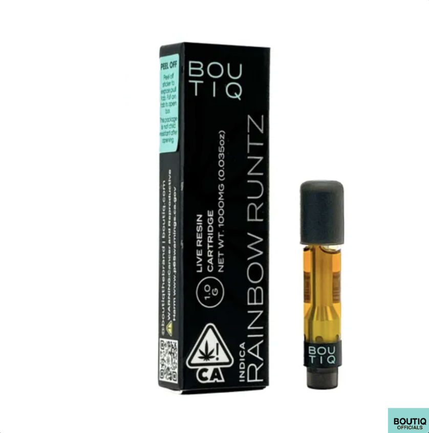 Boutiq Carts Rainbow Runtz - Live Resin Cartridge 1-Gram (indica ...